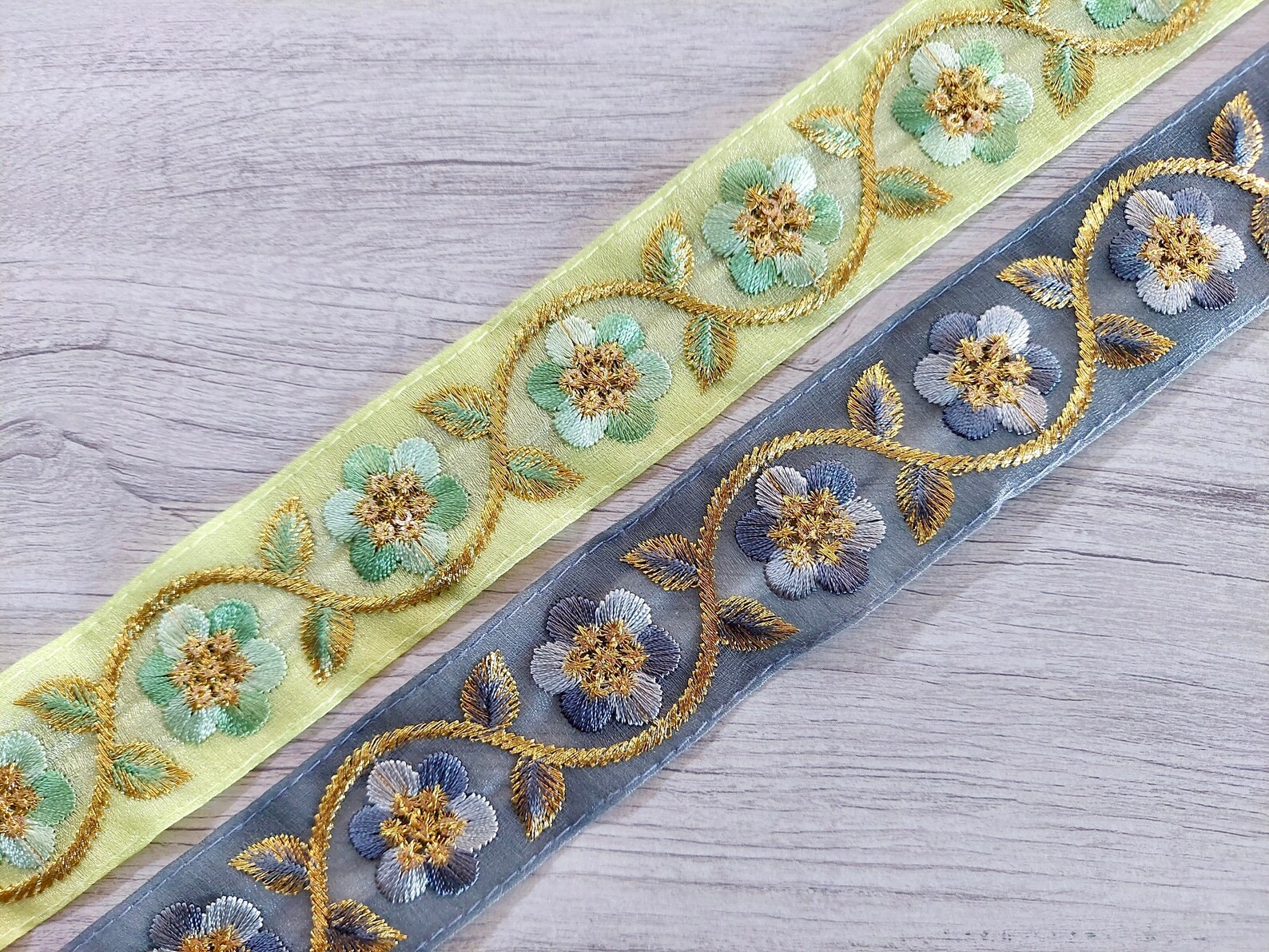 Embroidered Indian Trim by the Yard Indian Fabric Trim Sari - Etsy