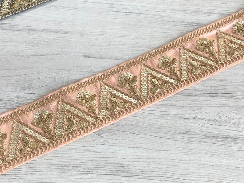 Embroidered Indian Trim by the Yard Indian Fabric Trim Sari | Etsy