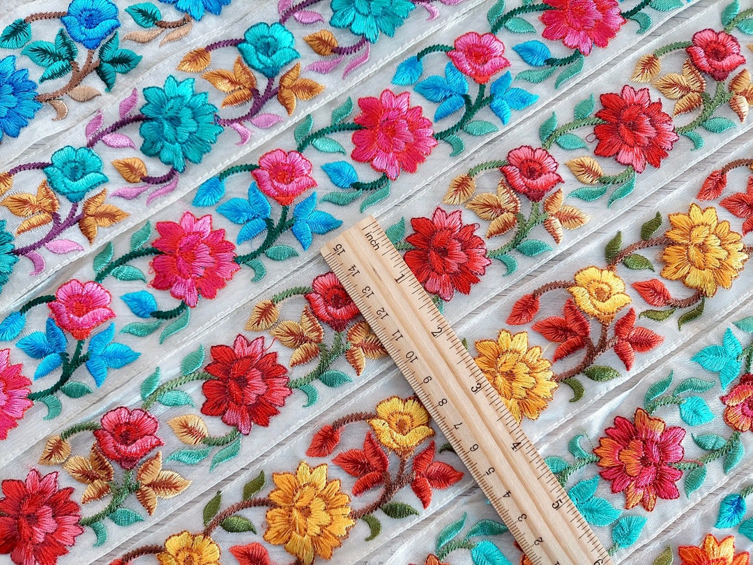 Indian Laces, Sari Borders, India Trims, Boho, Silk Saree Laces ...