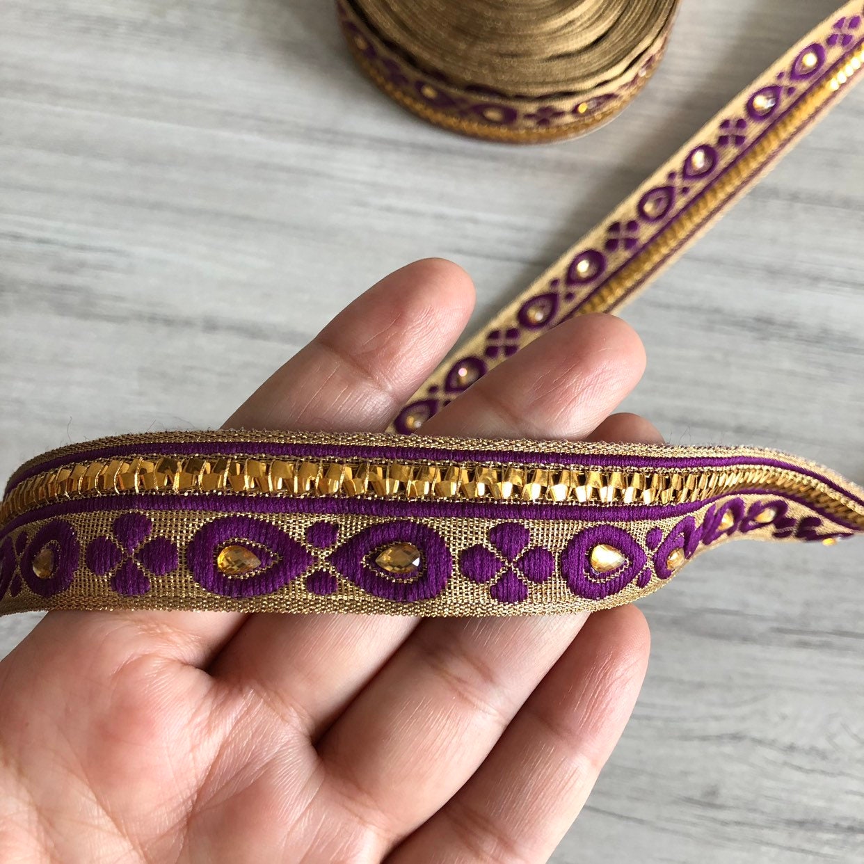 Wholesale Indian Lace Trim By The Yard embroidered Ribbon | Etsy