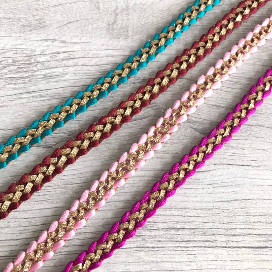 Indian Trim Narrow Braided Fabric Trim-indian Lace-yoga Wrist Wrap Trim ...