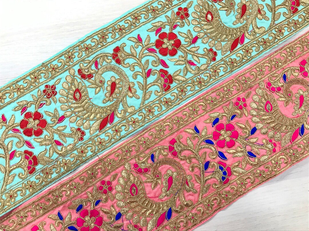 Sari Fabric Wide-indian Trim Sari Fabric Trim - Etsy