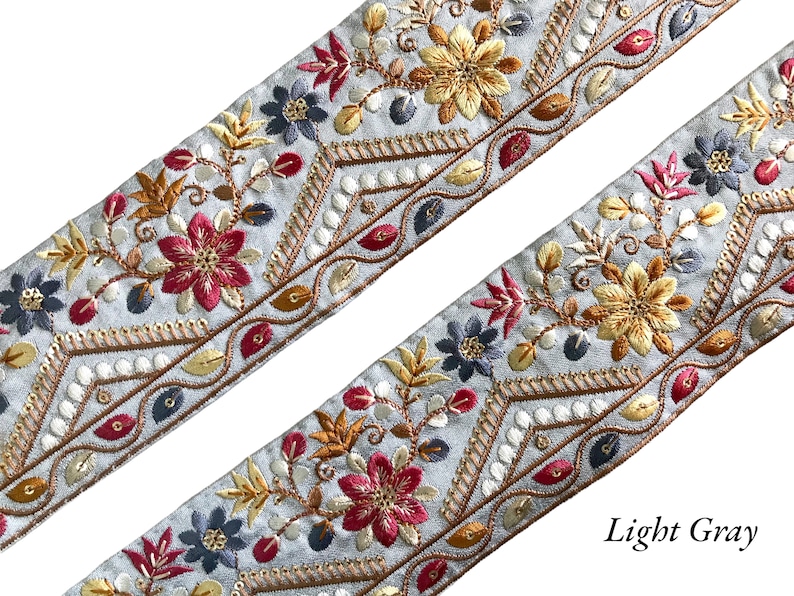 Sari Fabric Indian Trim, Sari Silk Fabric Trim-embroidered Trim, Sari ...