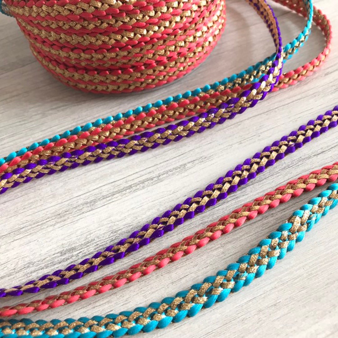Indian Trim Narrow Braided Fabric Trim-indian Lace-yoga Wrist Wrap Trim ...