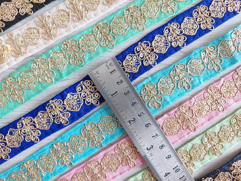 Indian Laces Sari Borders India Trims Boho Silk Saree | Etsy