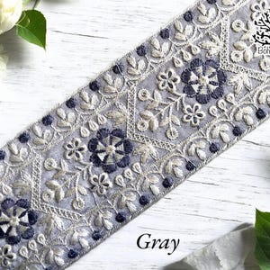 Sari Fabric Indian Trim, Embroidered Trim, Saree Border Fabric Trim for ...