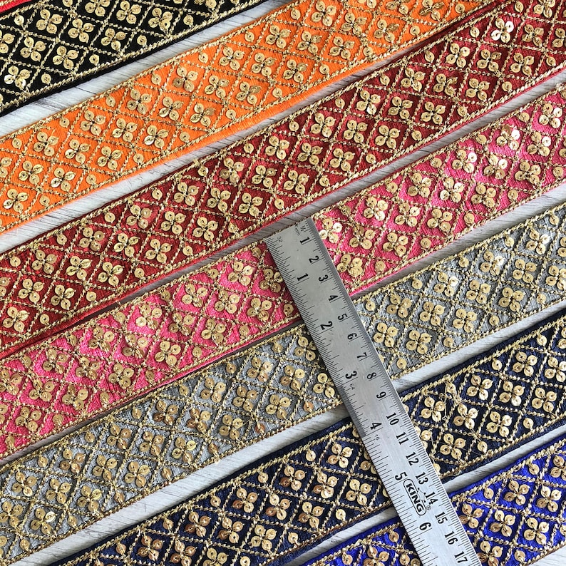 Saree Border fabric Indian trim Sari Silk Fabric | Etsy