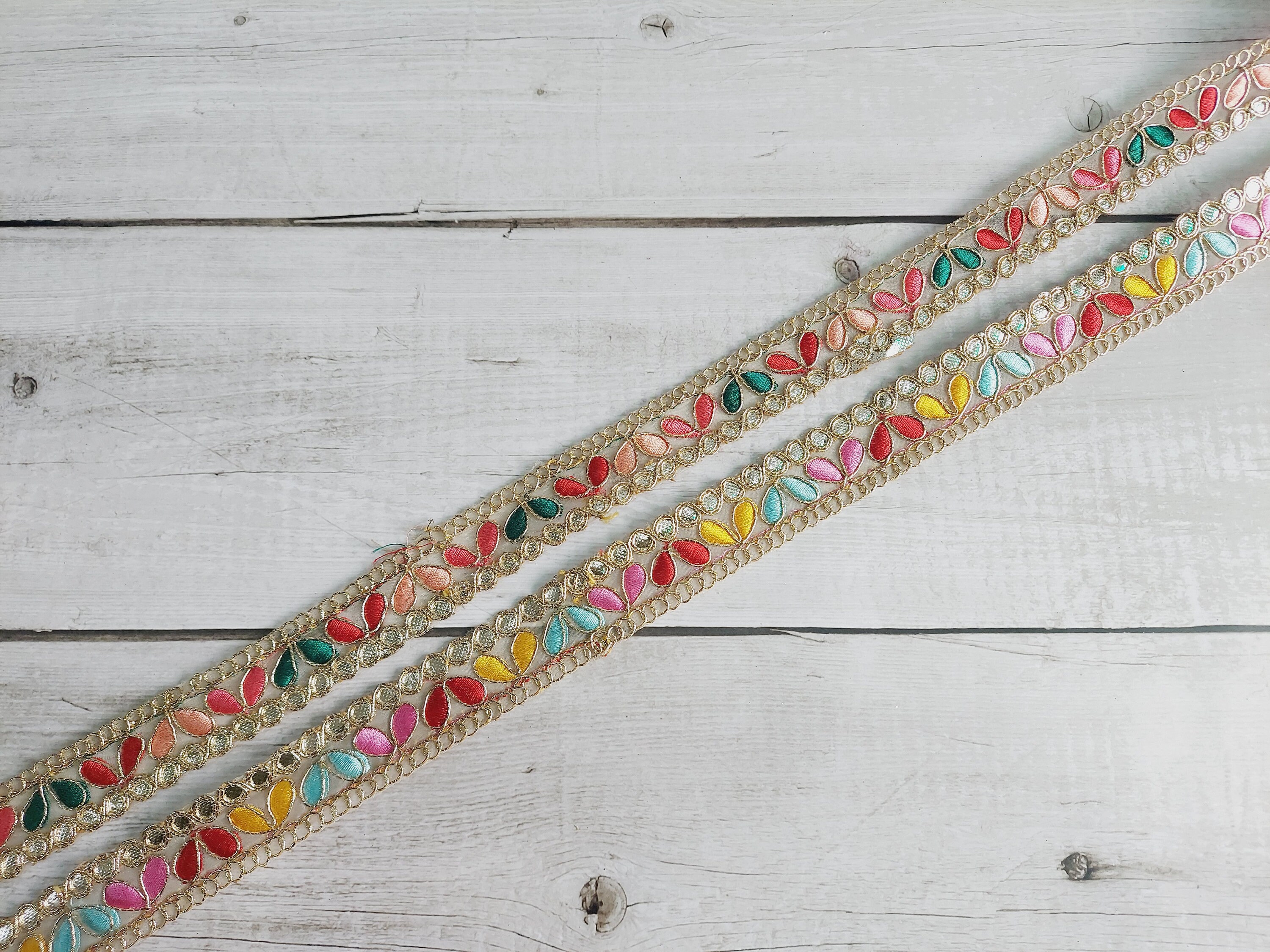 Sari fabric Indian trim Embroidered Trim Saree Border | Etsy