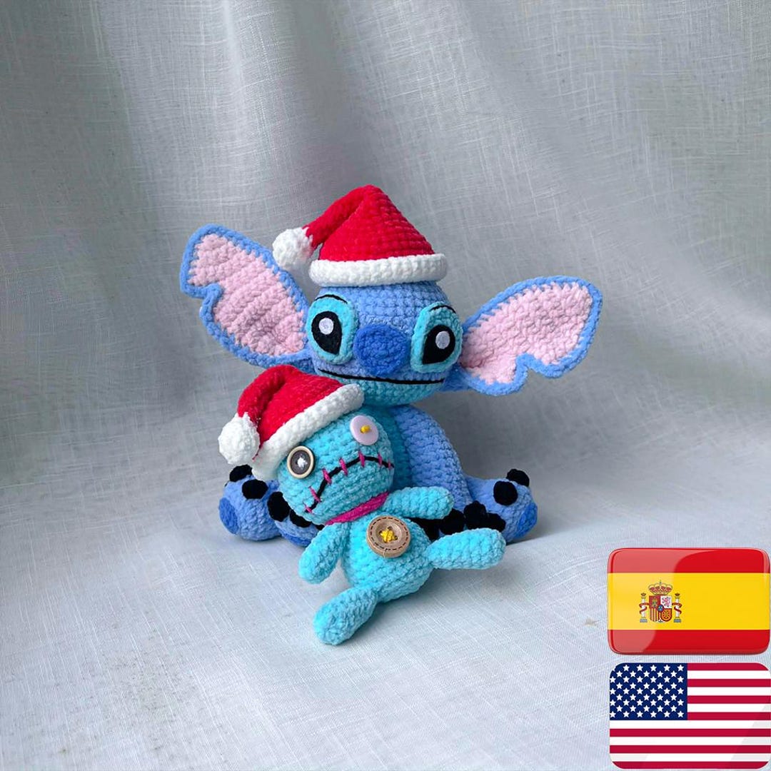 Stitch and Scrump Christmas Crochet Pattern, Amigurumi Xmas Doll PDF ...
