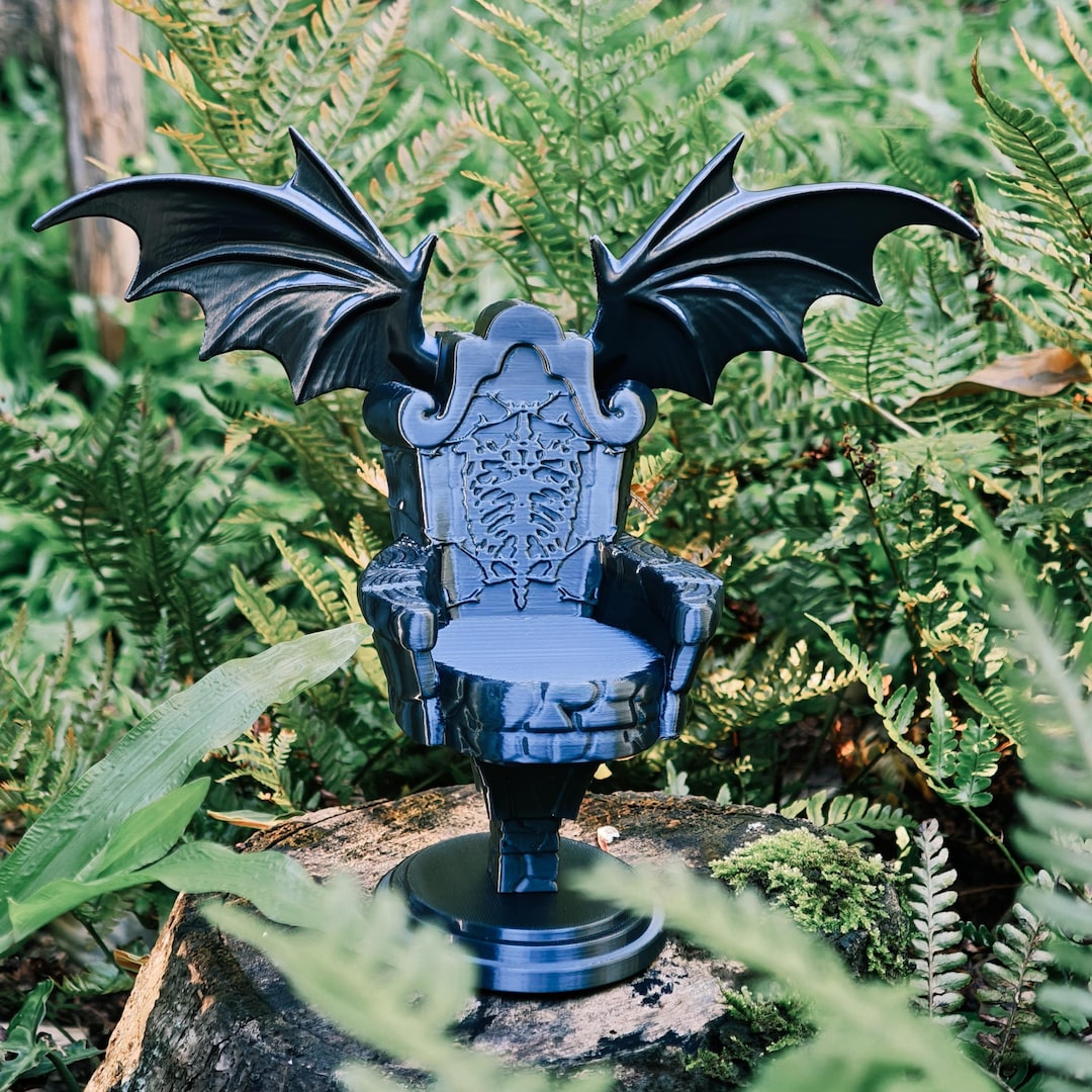 Gothic Demon Throne 1/6, 1/8, 1/12 Scale - Black Chair for Monster High ...
