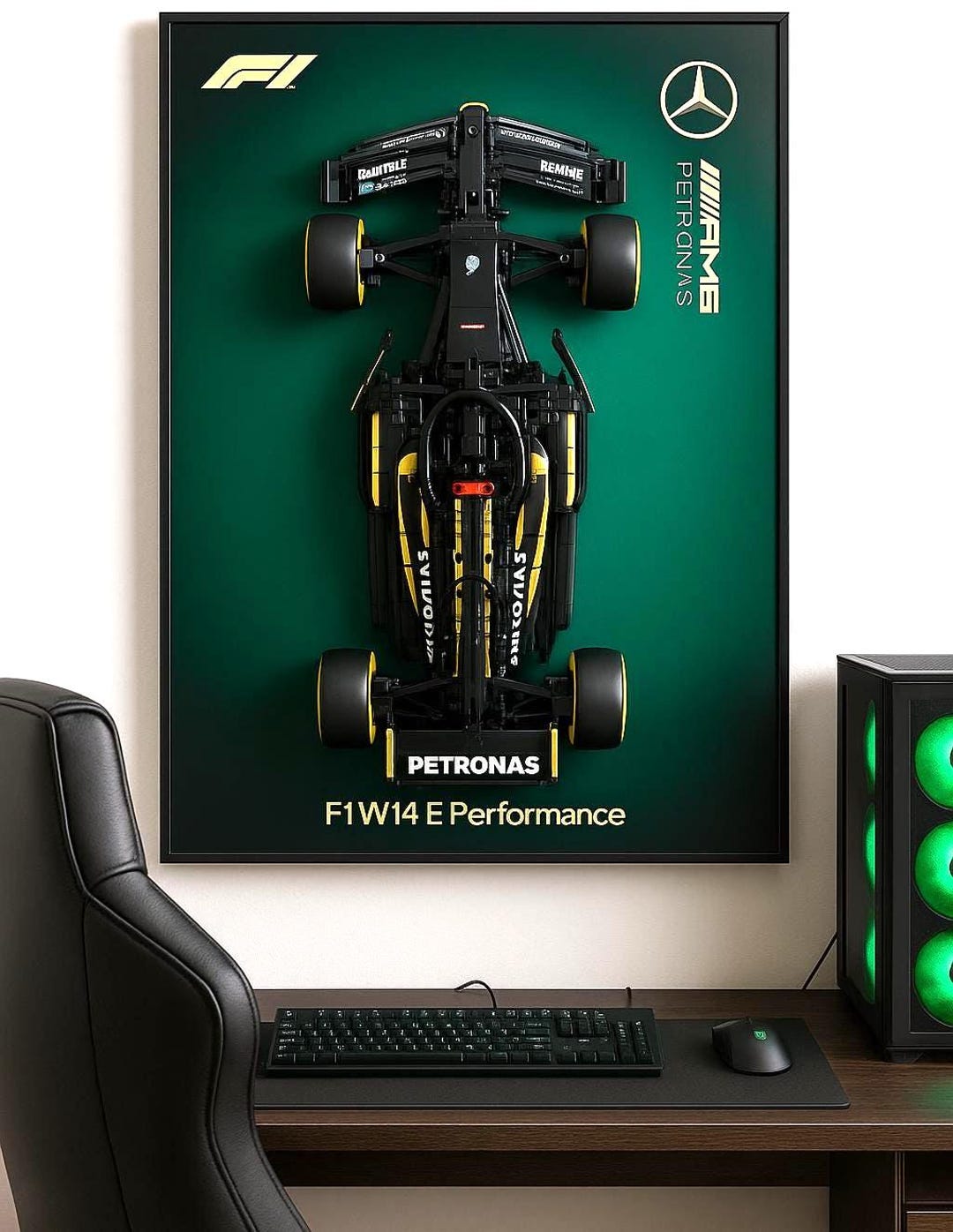 Formula 1 Wall Art | Mercedes F1 Display Frame for LEGO® Technic W14 ...
