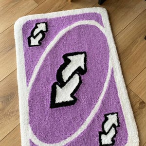 Hand-tufted Purple Reverse Card Area Rug – Vibrant Pop Culture Floor ...
