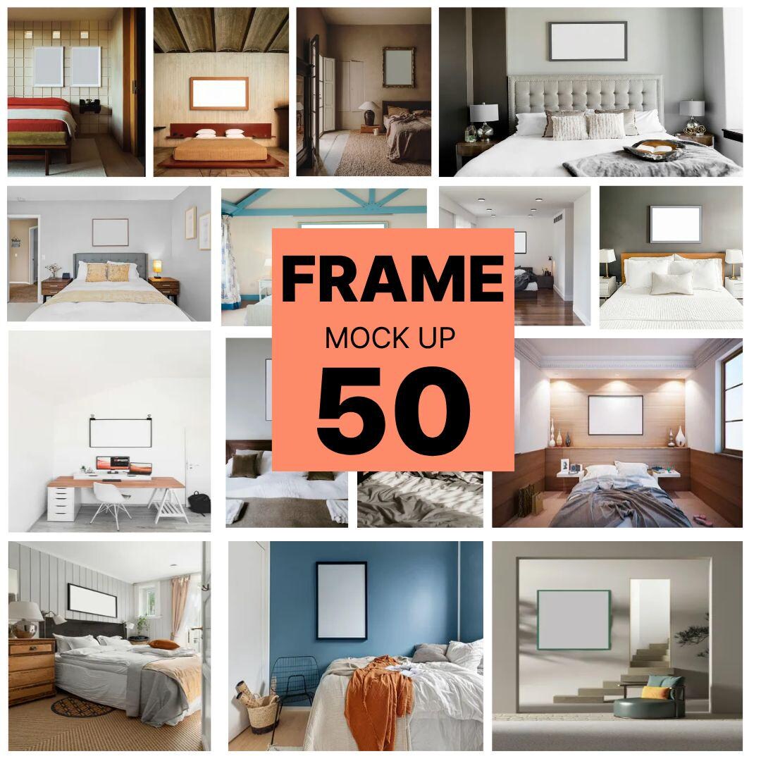 Digital Download 50 Frame Mock Ups - Etsy