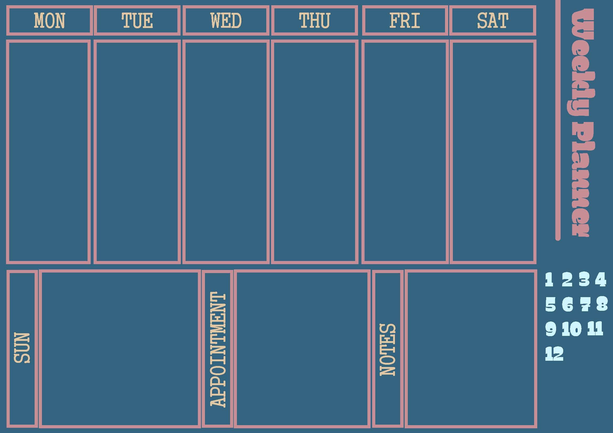 All in One Blue and Pink Diary Planner PDF Digital Goodnote Page - Etsy