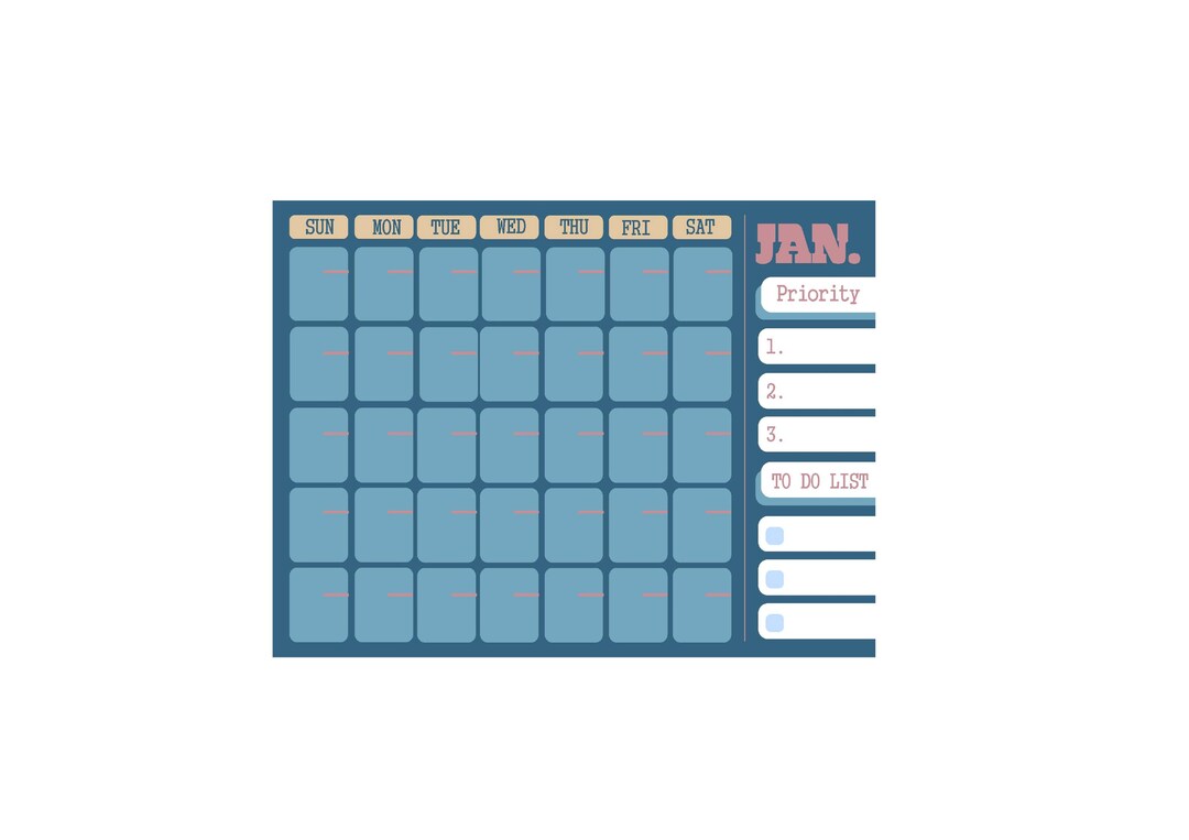 All in One Blue and Pink Diary Planner PDF Digital Goodnote Page - Etsy