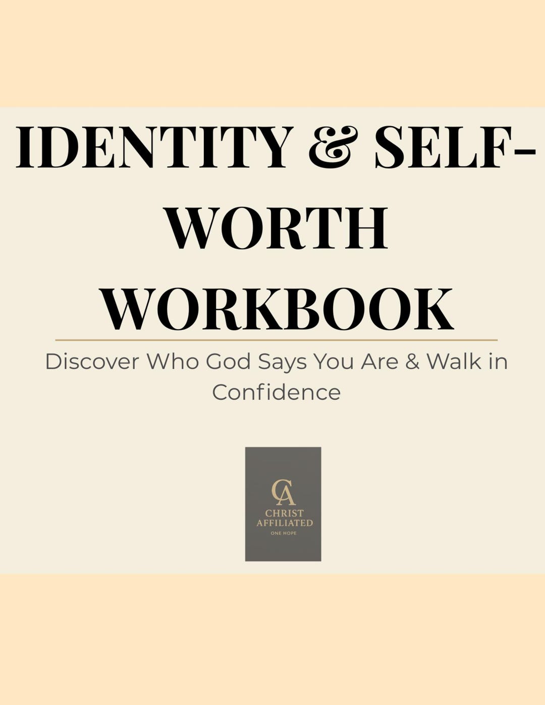 Christian Identity Journal | Faith-based Self-worth Workbook (PDF) - Etsy