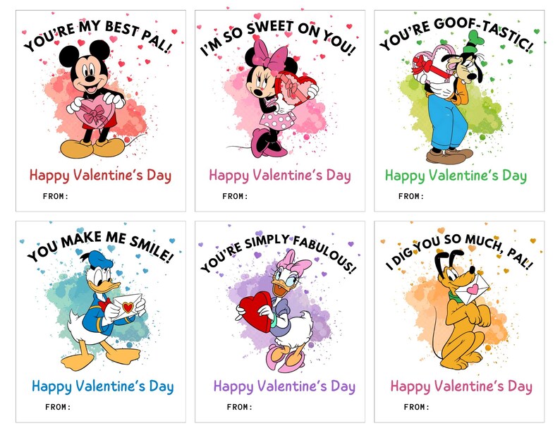 Printable Pooh Valentine Cards for Kids | Editable Canva Template ...