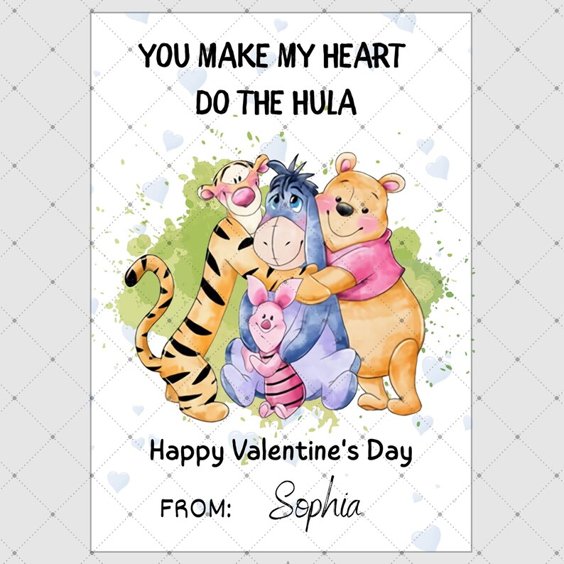 Editable Winnie the Pooh Valentine Cards | Printable Pooh & Friends ...
