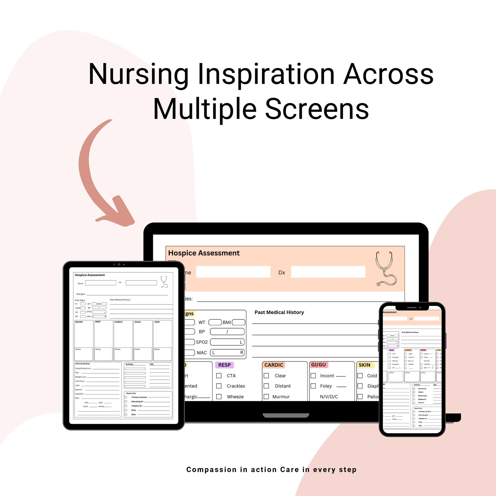 Hospice Nurse Assessment Sheet | RN Visit Form (PDF, Canva Edit) - Etsy