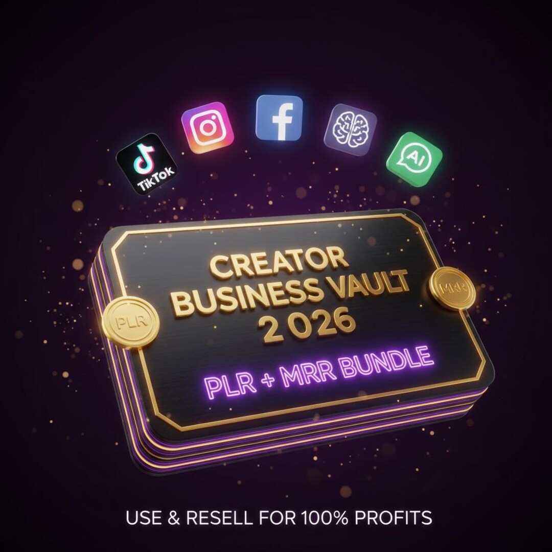 Creator Business Vault 2026 Digital PLR MRR Bundle - Etsy