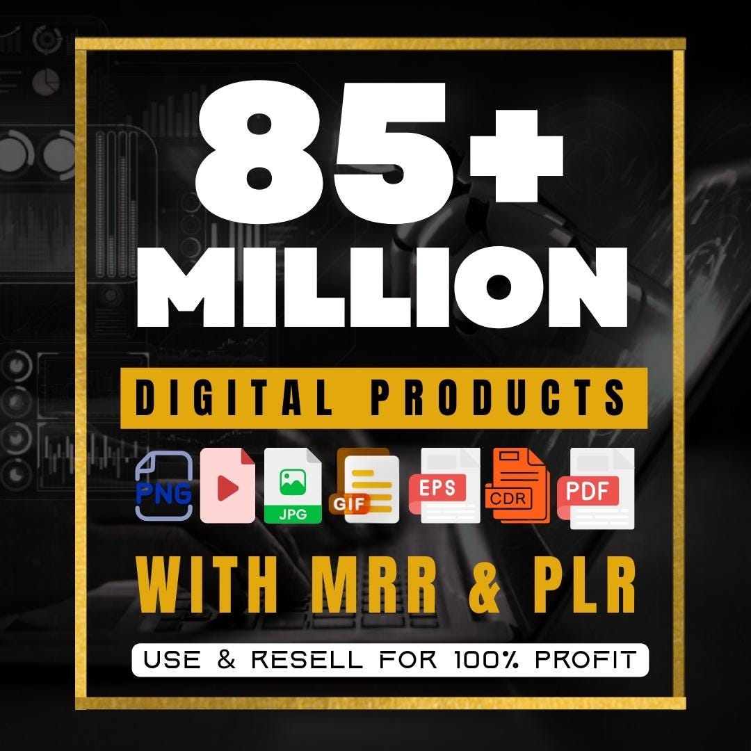 85+ Million PLR MRR Digital Assets: Resell & Edit - Etsy