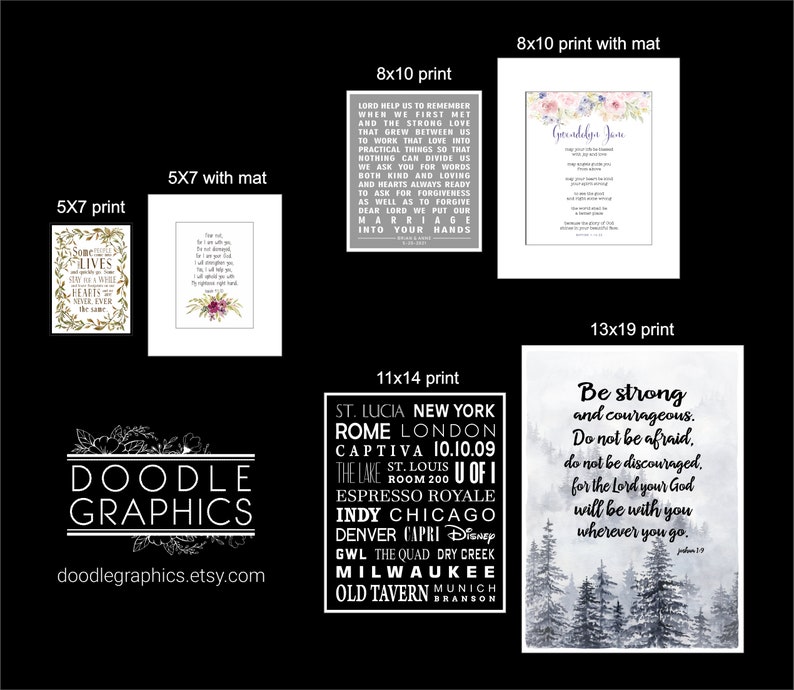 Scripture Prints, Bible Verse Art, Graduate or Confirmation, Baptism ...