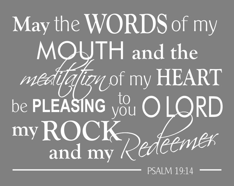 Scripture Art Print Psalm 19 Scripture Bible verse Sign | Etsy