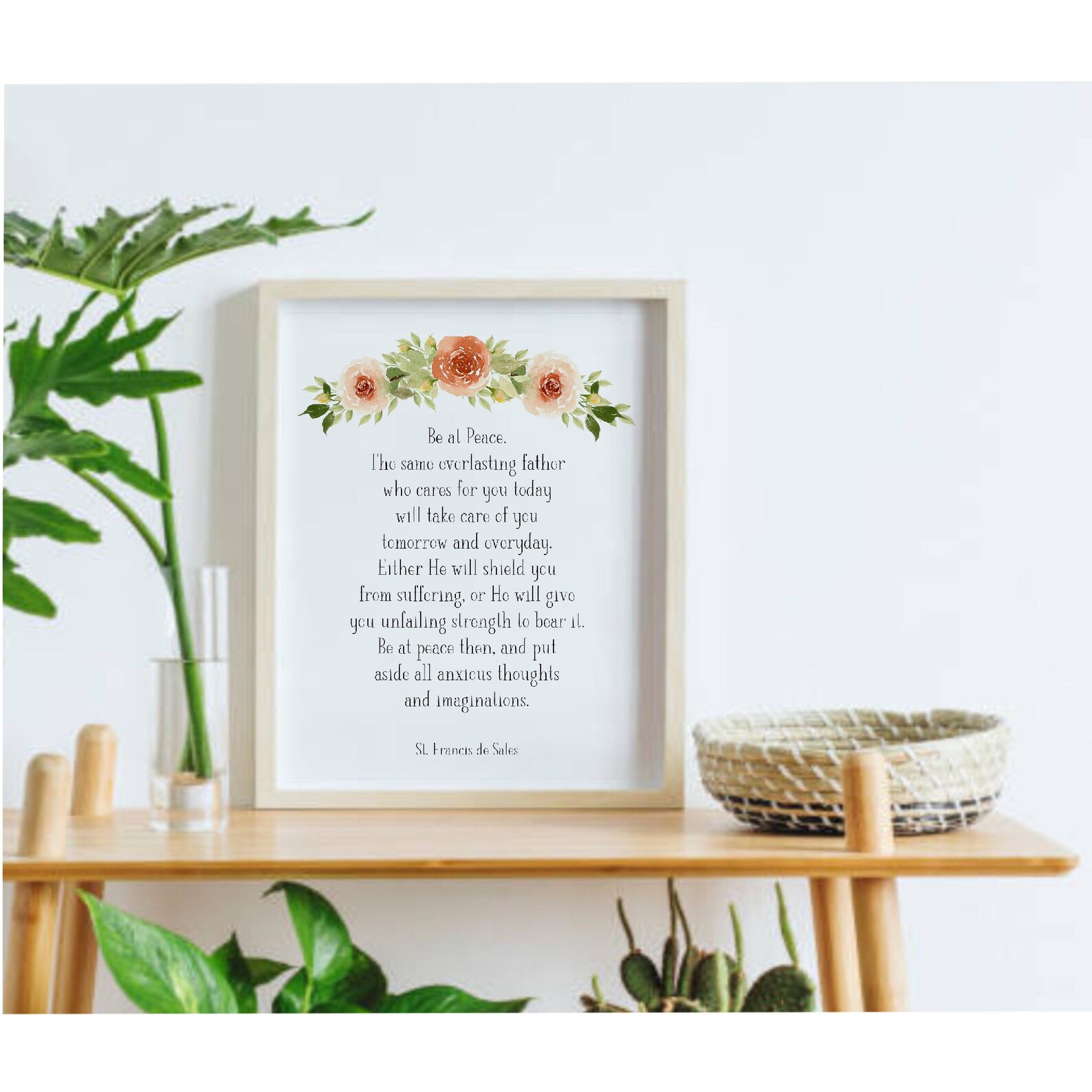 St Francis De Sales Prayer Be at Peace Confirmation Gift | Etsy