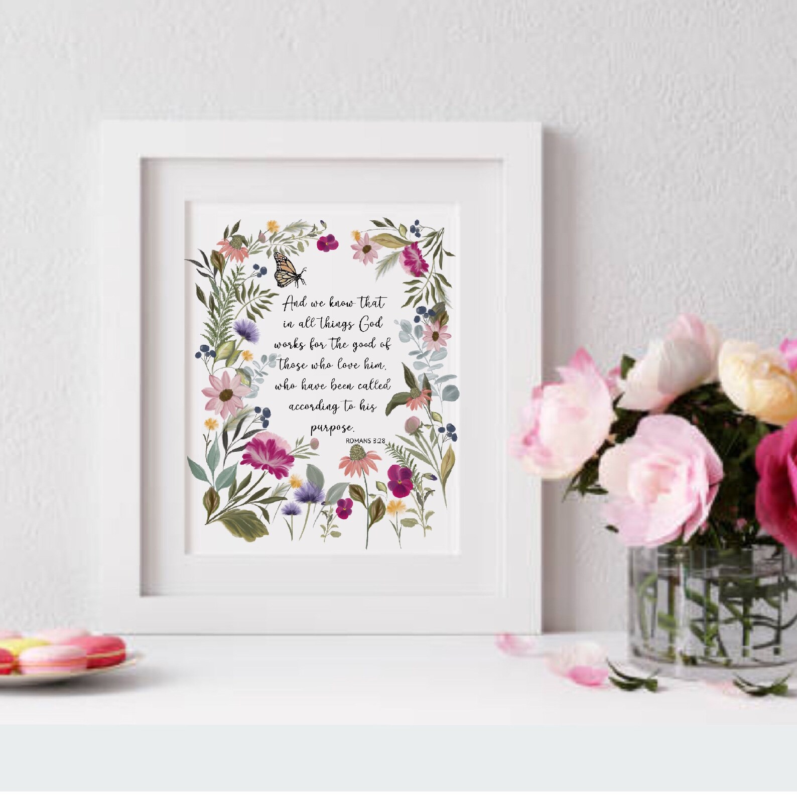 Scripture Wall Art All Things Work Together for Good Romans - Etsy