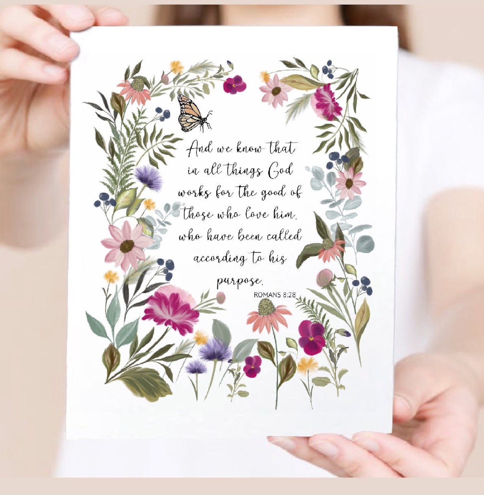 Scripture Wall Art, All Things Work Together for Good, Romans 8 ...