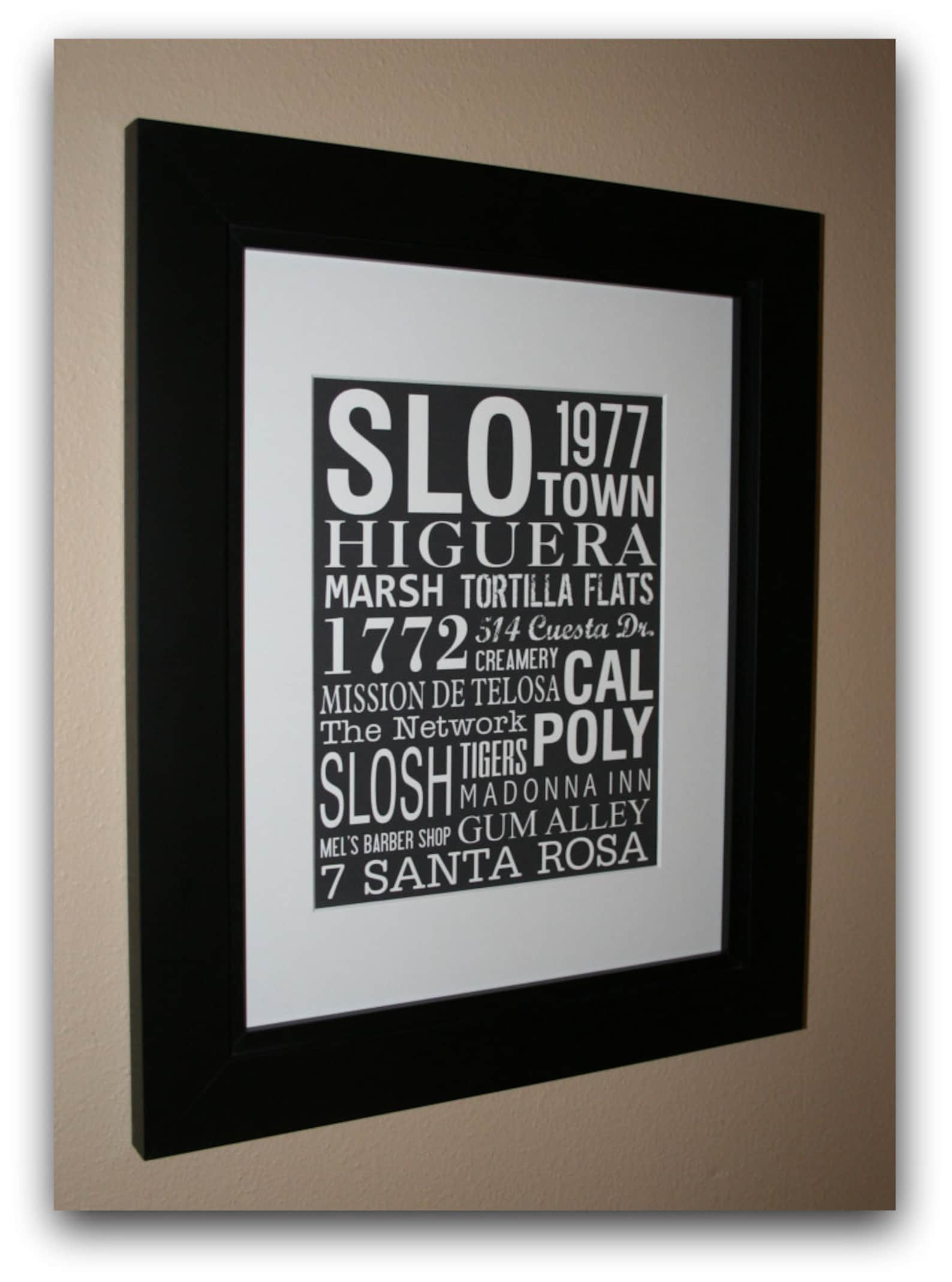 Custom Word Art, Personalized Subway Sign, Graduation Gift, San Luis ...