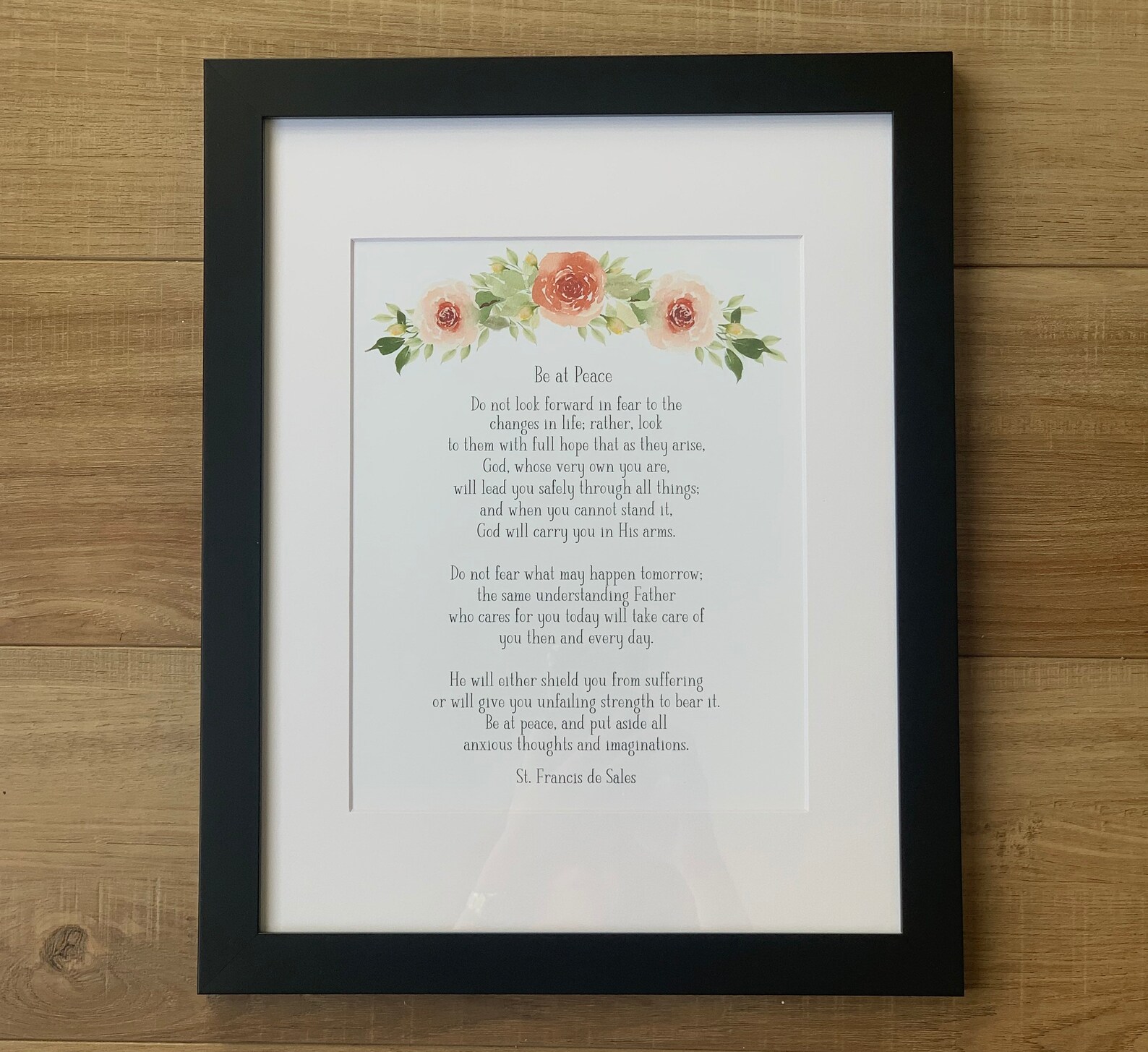 St Francis De Sales Art Print - Be at Peace, Confirmation Gift - Etsy