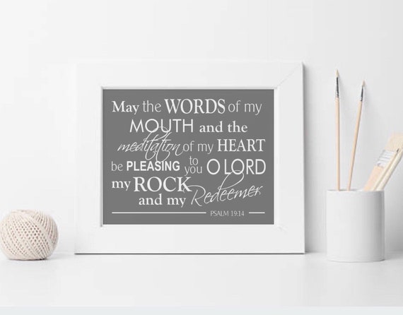 Scripture Art Print Psalm 19 Scripture Bible verse Sign | Etsy