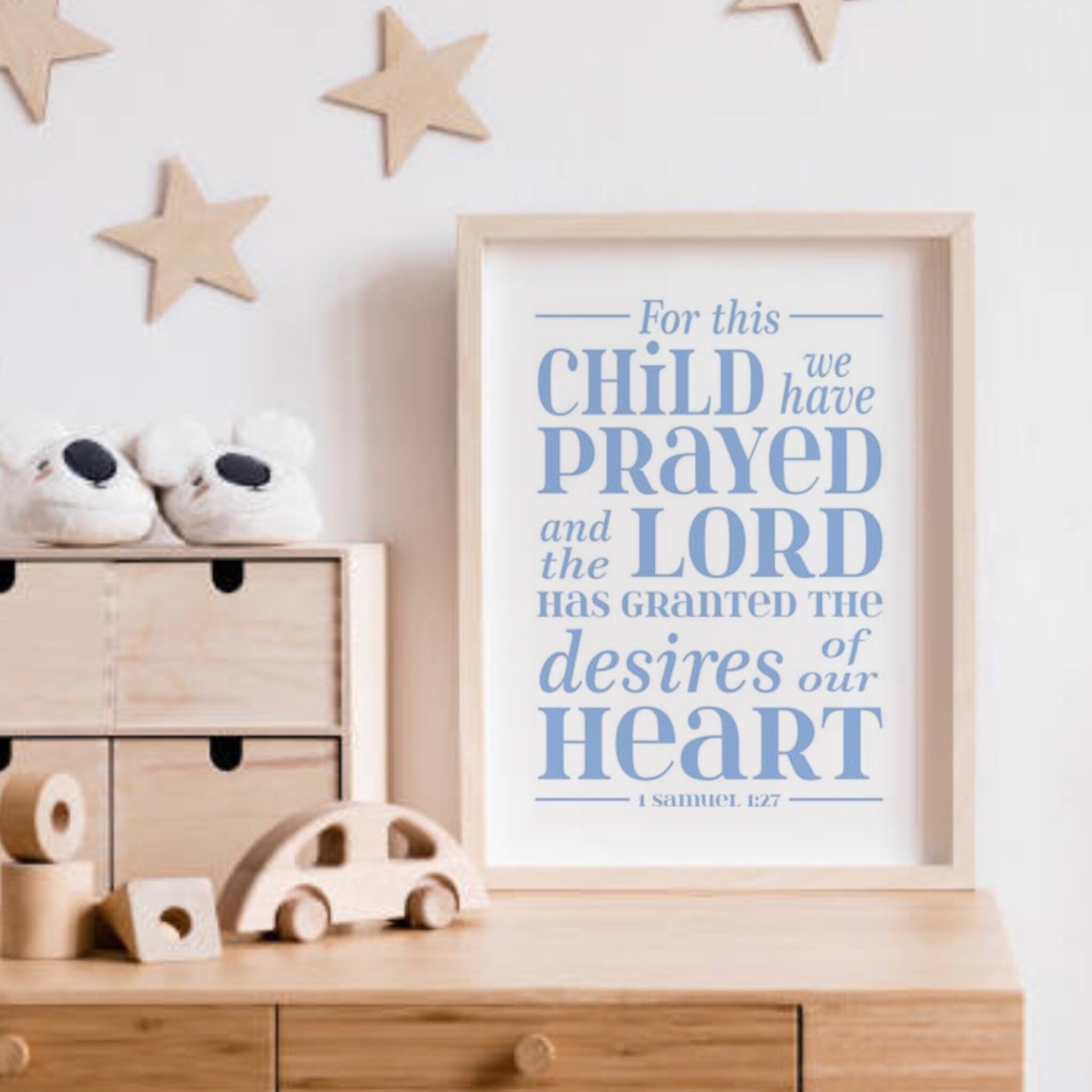 For This Child We Have Prayed Nursery Wall Art Print Baby | Etsy