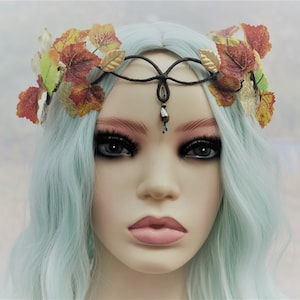 Autumn Fall Leaves Crown Headdress Halo Crown Woodland Fairy Forest ...