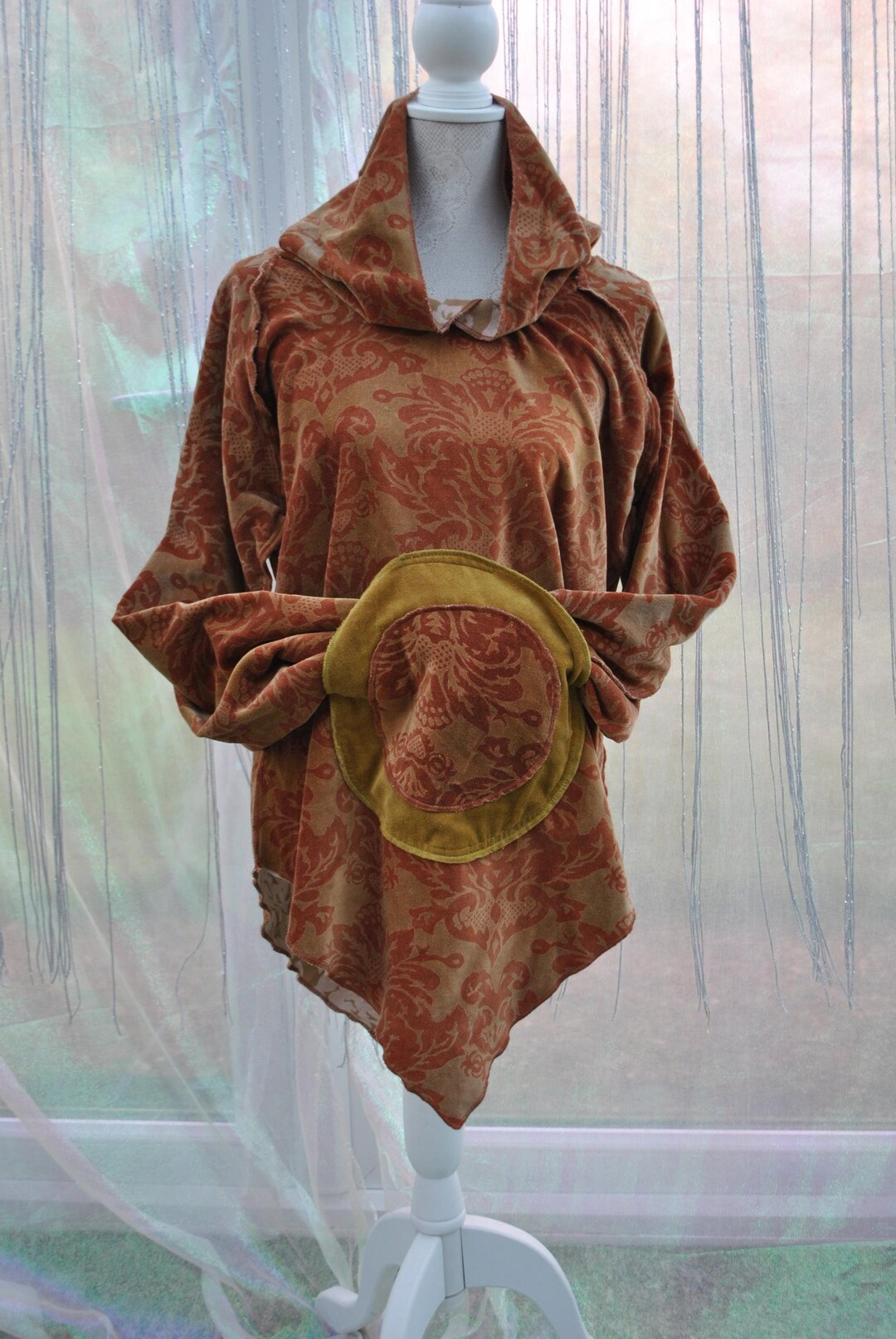 Brown Hooded Top Jumper Fantasy Cosplay Fairy Pixie Elven Festival Ren ...