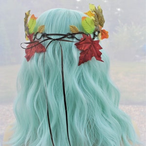 Autumn Fall Leaves Crown Headdress Halo Crown Woodland Fairy Forest ...