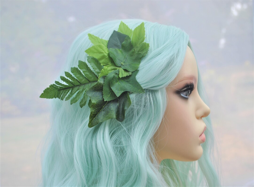 Green Woodland Ivy Leaves Hair Comb Fairy Poison Ivy Mother - Etsy