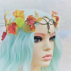 Autumn Fall Leaves Crown Headdress Halo Crown Woodland Fairy Forest ...