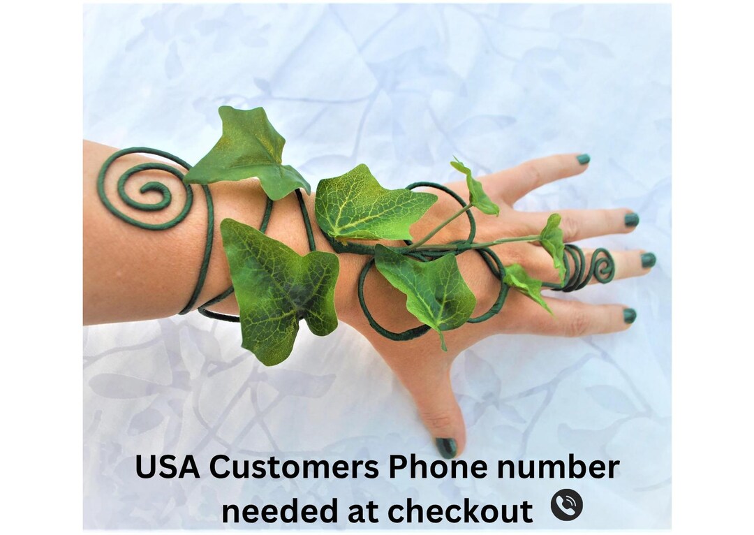 Ivy Leaf Arm Cuff Wrap, Green Leaves Costume Accessory. - Etsy