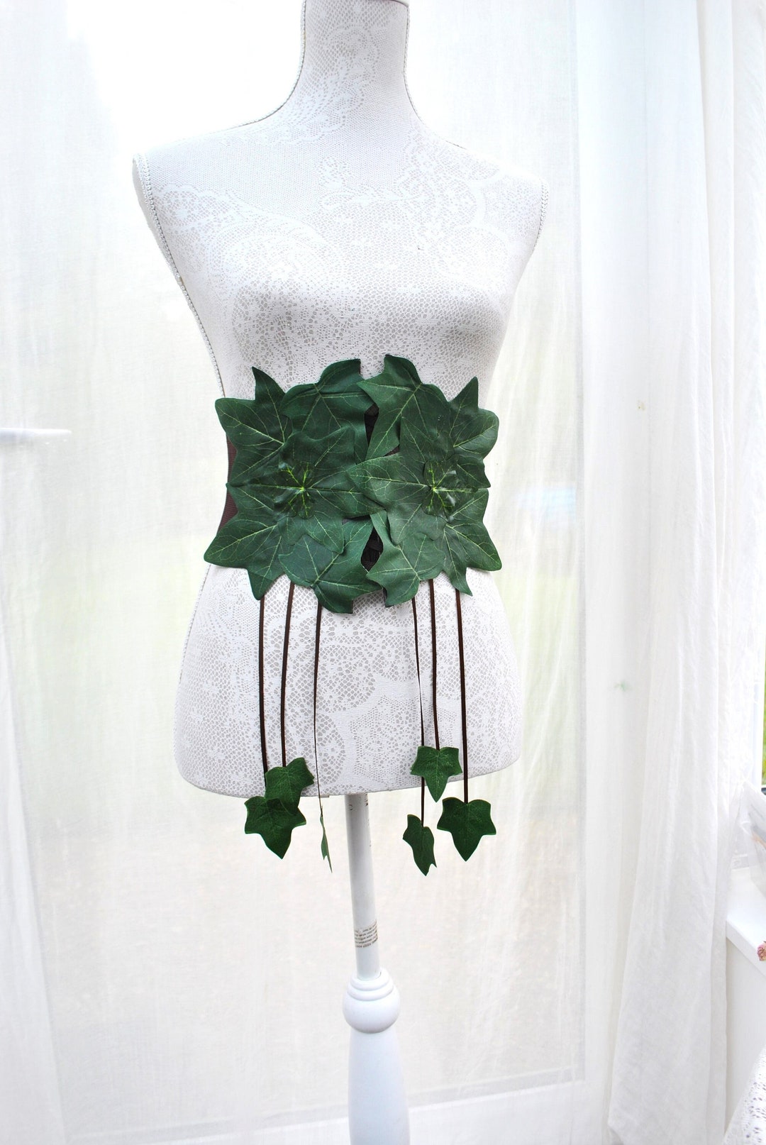 Lace up Ivy Corset Belt Costume Poison Ivy Woodland Fairy Mother Nature ...