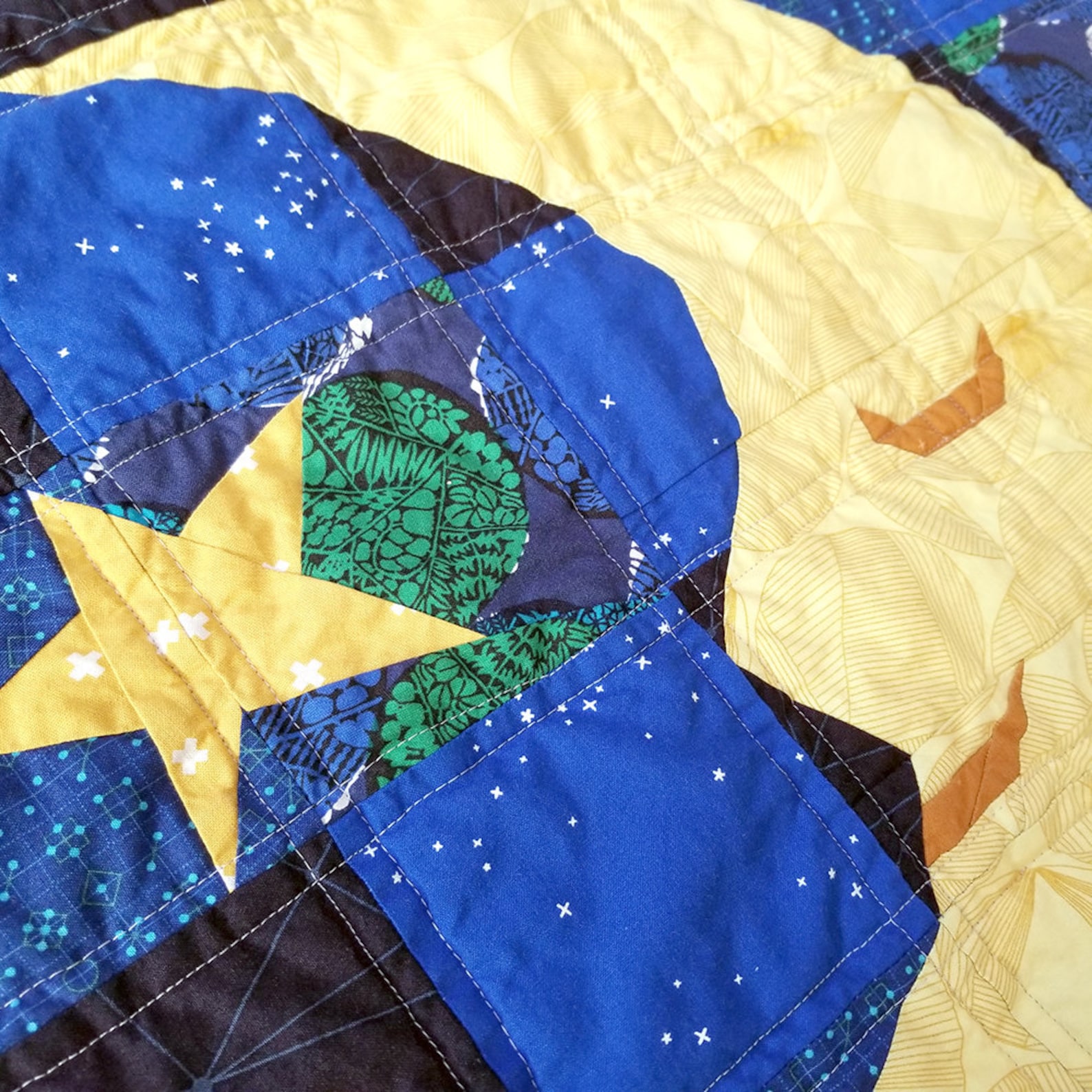 Baby Quilt Sewing Pattern, Patchwork Moon, Twinkle Twinkle Little Star ...