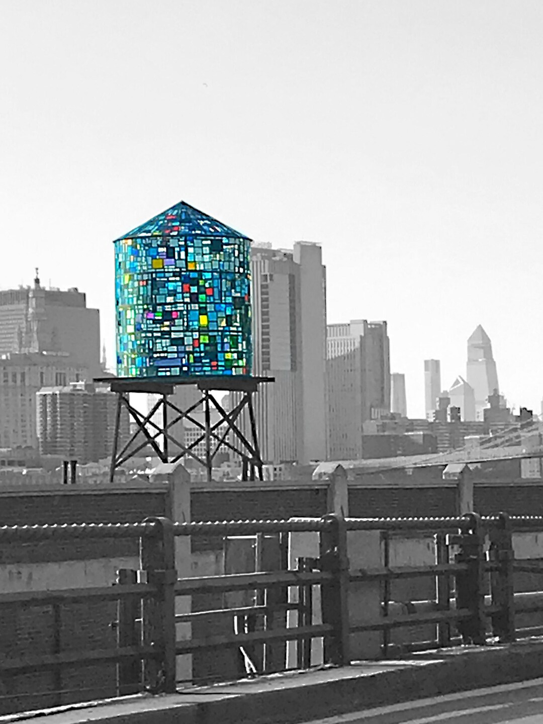Colorful Water Tower / Tom Fruin Artist / Dumbo Brooklyn / NYC ...