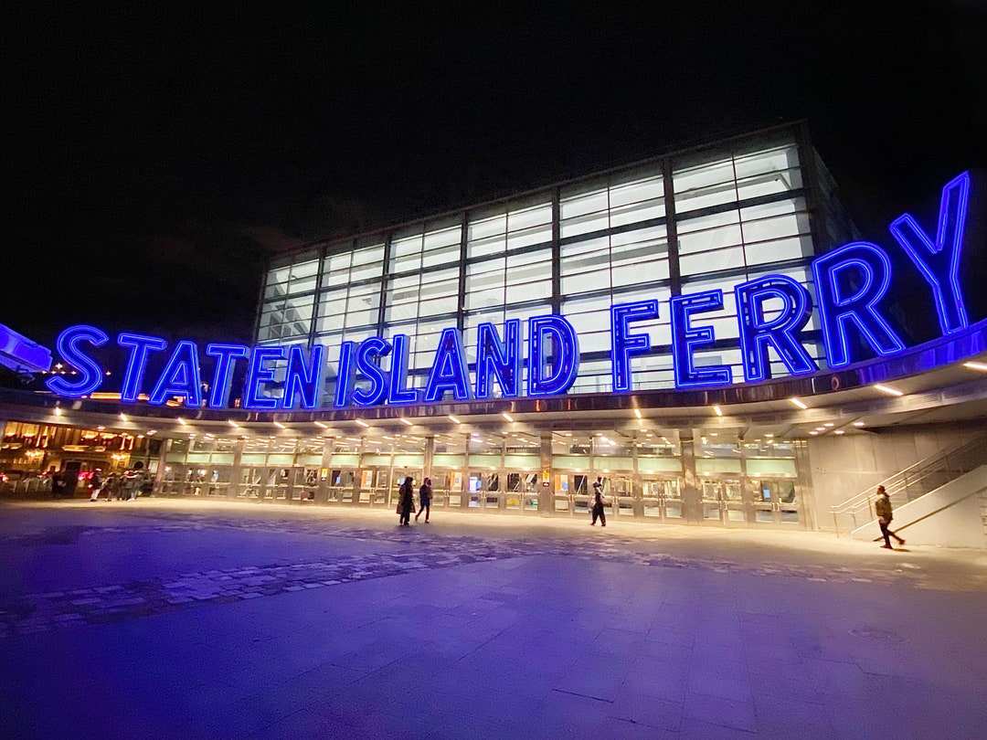 Staten Island Ferry / Port / Neon Sign / New York City Photograph - Etsy