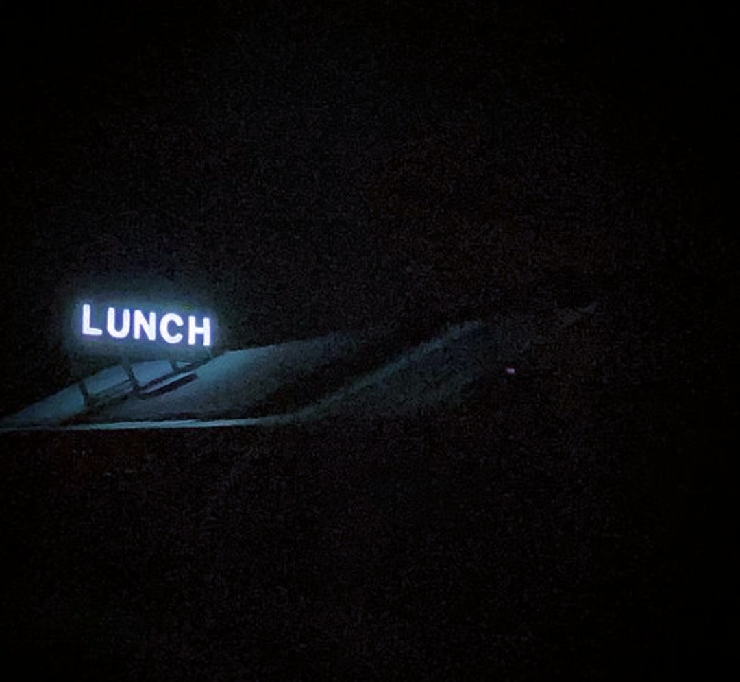 Neon LUNCH Sign / Amagansett NY / Black & White Photograph - Etsy