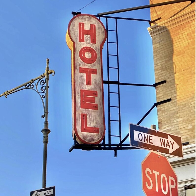 HOTEL Sign / NYC West Village / NYC Neon Sign Photography - Etsy