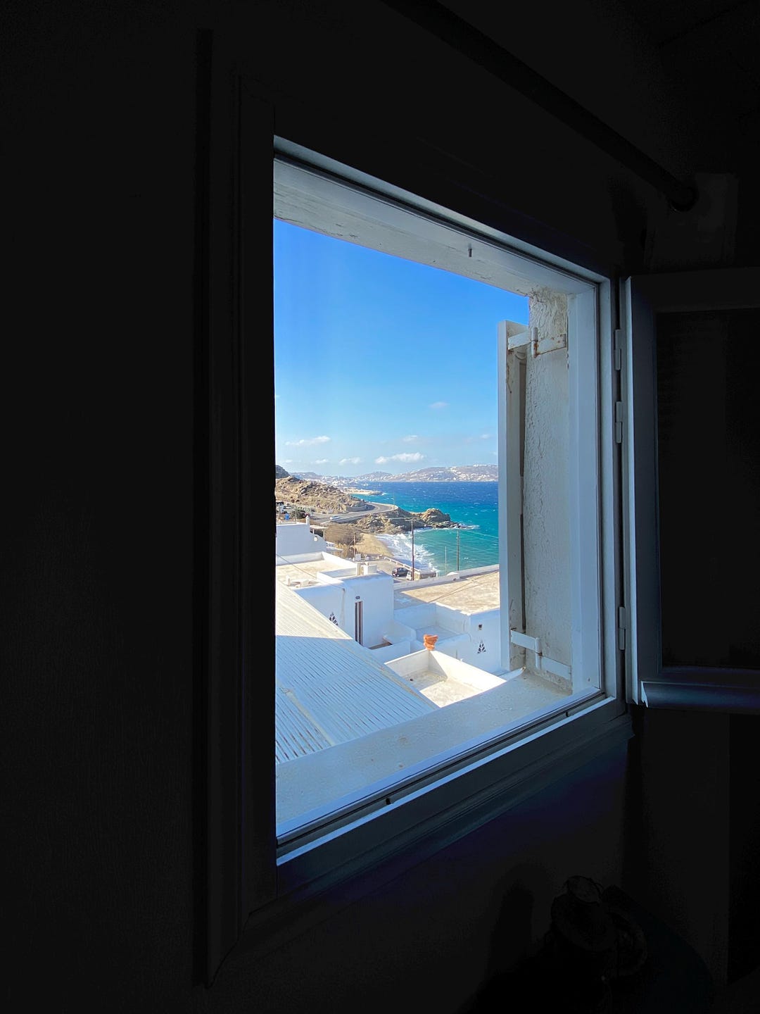 Greek Island Window / Mykonos Landscape Photo / Aegean Ocean / Cyclades ...