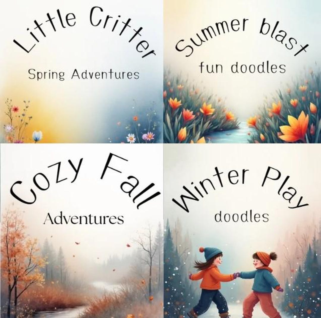 A Fun Seasons Bundle for Coloring - Etsy