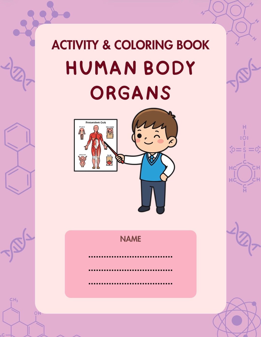 Human Body Systems Coloring & Activity Book | Kids Anatomy Printable ...