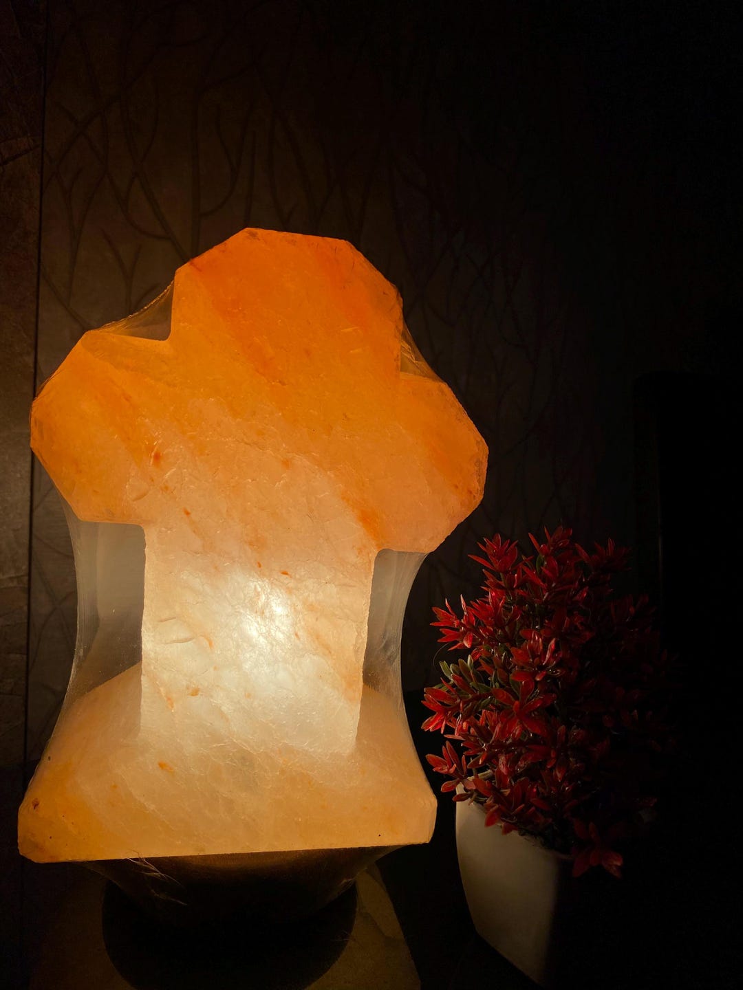 Hand-carved Cross Himalayan Salt Lamp | Christian Decor - Etsy
